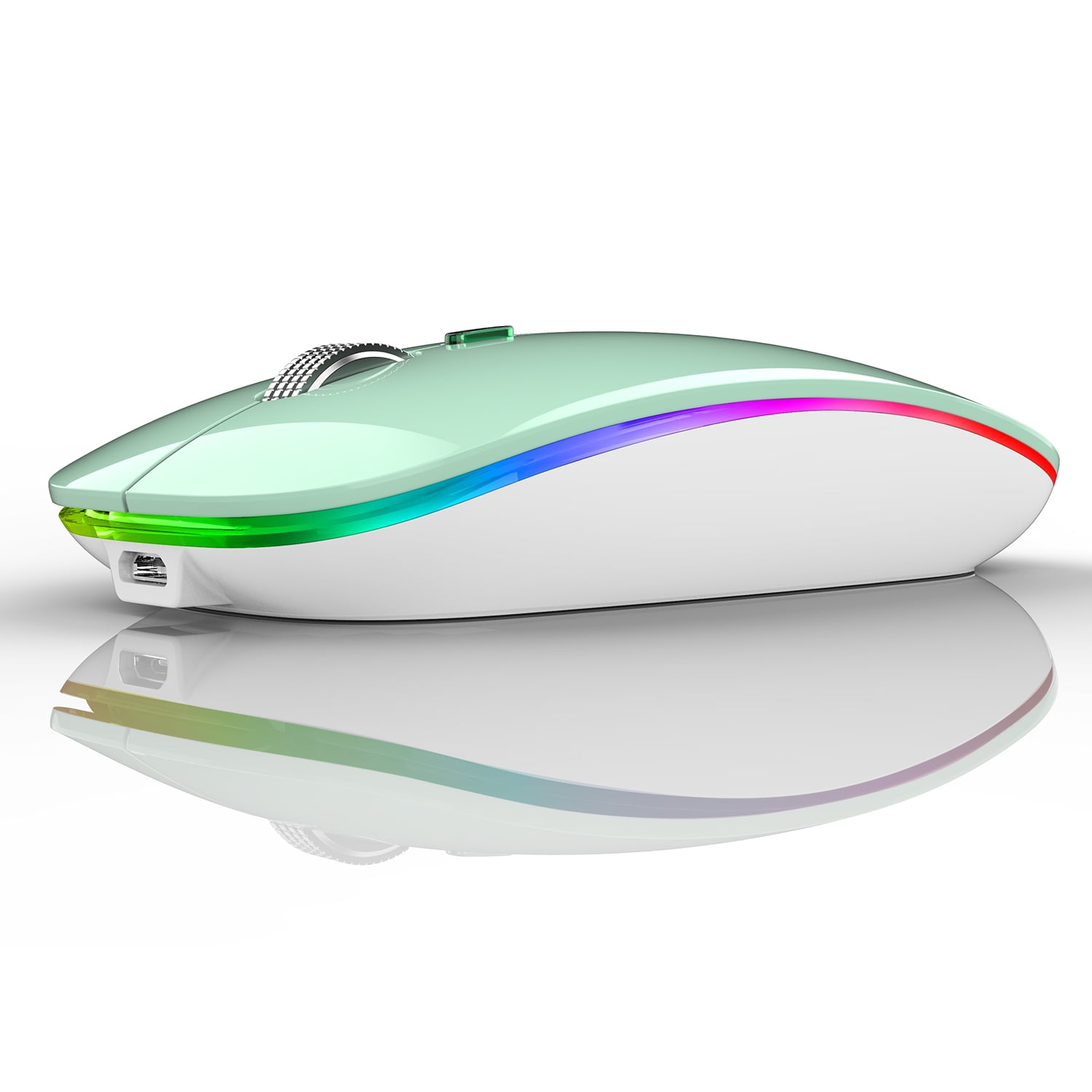 TENMOS Wireless Bluetooth Mouse Rechargeable Silent Mouse LED Mouse ...
