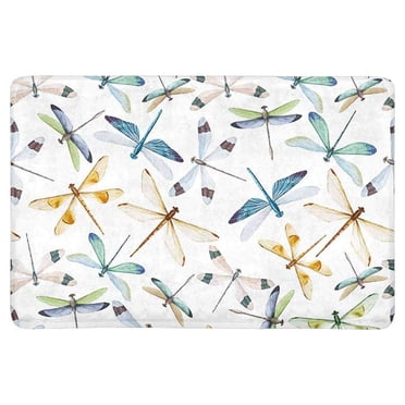 WinHome Dragonfly Art Doormat Floor Mats Rugs Outdoors/Indoor Doormat ...