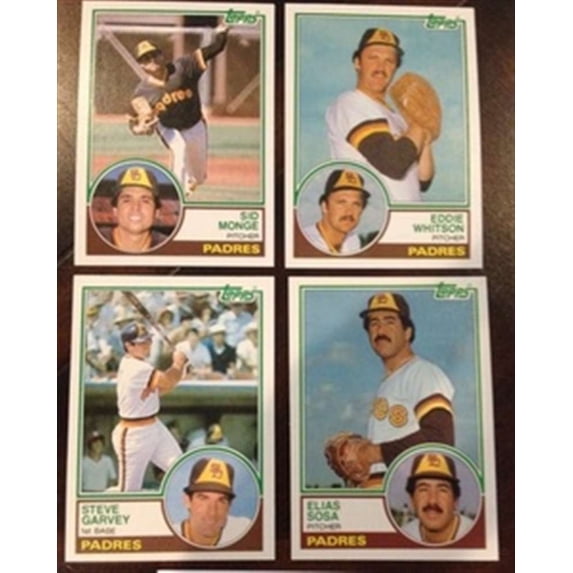 1983 Topps Traded San Diego Padres Team Set 4 Cards NM-MT Steve Garvey ...
