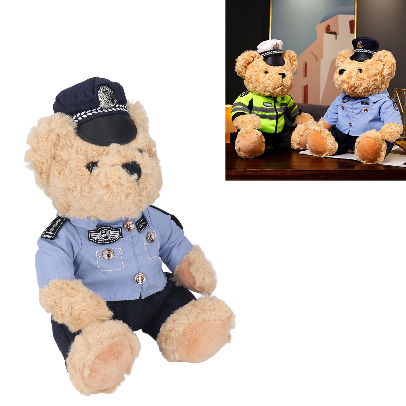 Click here for Fugacal Officer Bear Toy  Cartoon Stuffed Furry Tr... prices