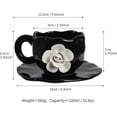 Cute Ceramic Coffee Cups, Unique Fancy Tea Cups with Saucer, 11OZ for ...