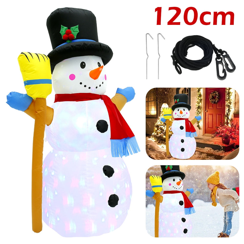 ODOMY 3.9ft Christmas Inflatable Snowman with LED Lights Blow Up ...