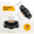 10 Pcs Metric M8 Star Shape Knurled Clamping Nuts, Black Plastic Screw ...