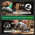 NEWBEAT Electric Circular Saw, 1450W, 185mm Blade, 4500RPM, Adjustable ...