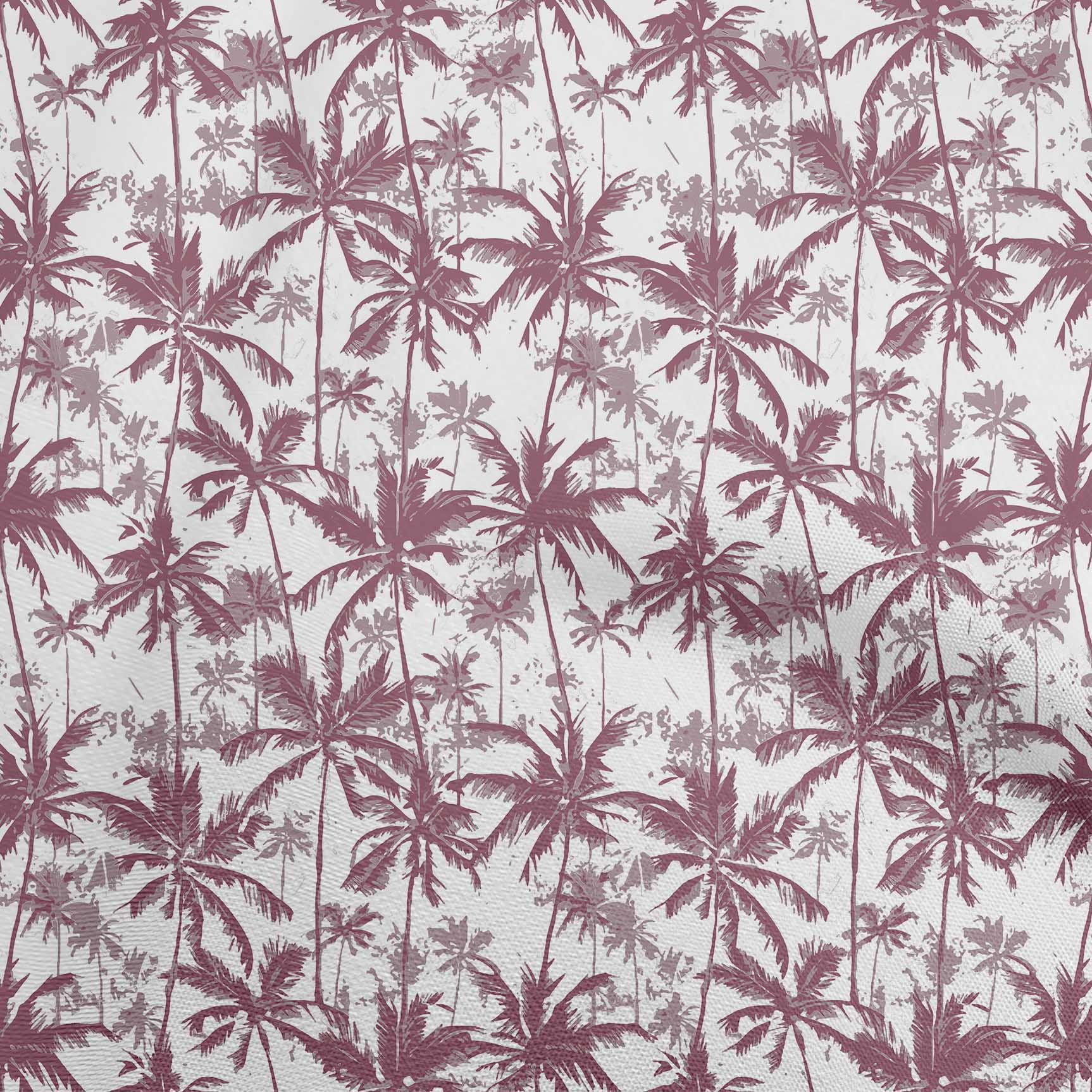 oneOone Cotton Flex Pink Fabric Tropical Palm Tree Diy Clothing ...