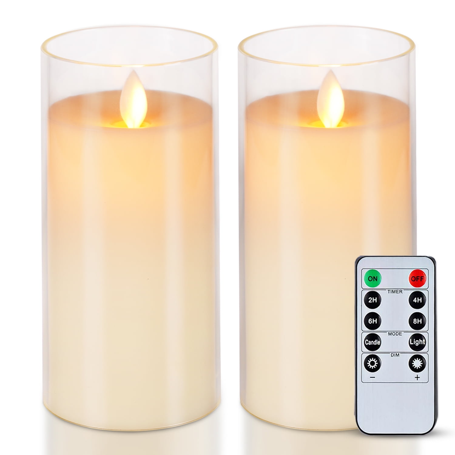 Merrynights White Battery Operated Candles, Flameless LED Pillar ...