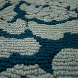 Jean Pierre Dominique 30 x 50 in. Loop Accent Rug, Peacock Blue/Mineral ...
