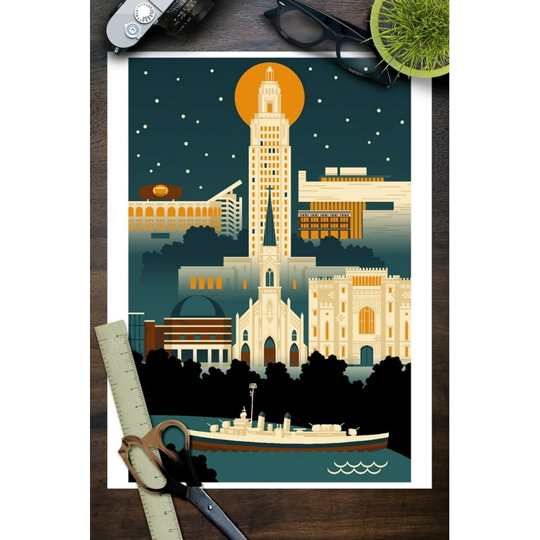 Baton Rouge Skyline Art