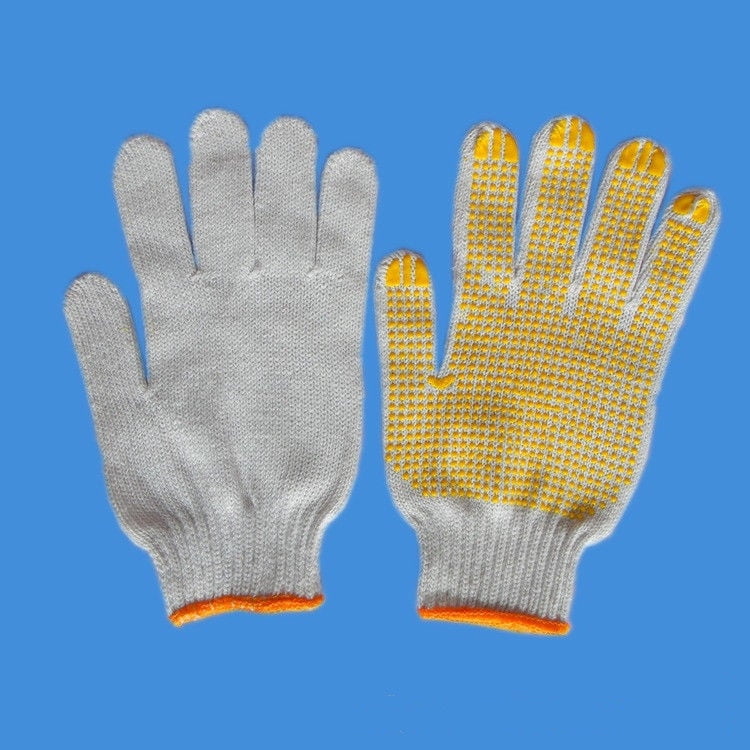Mens Work Gloves, Plastic Dot Protection Resistant Gloves，Yellow ...