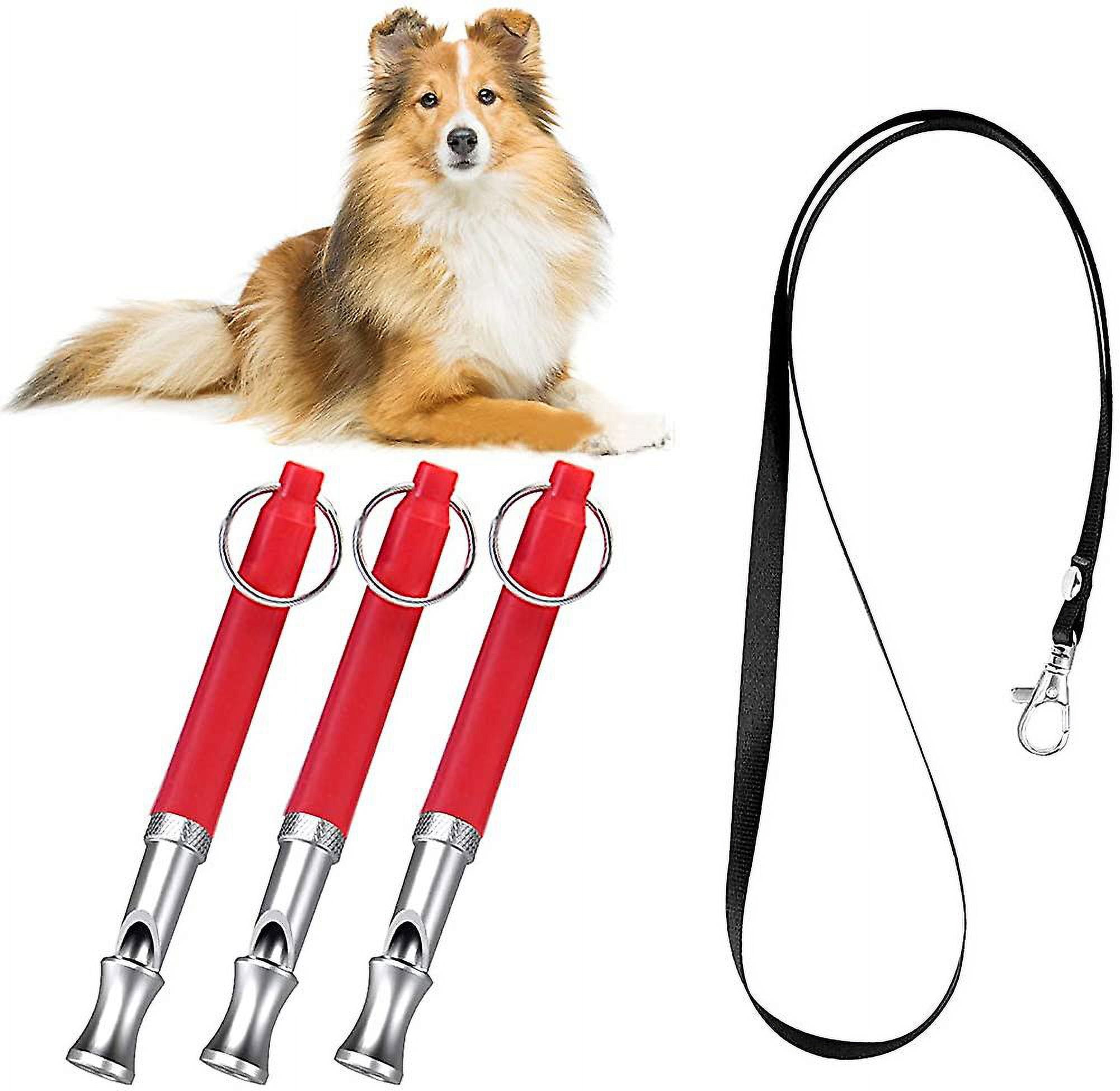 Silbato ultrasónico de entrenamiento para perros con cordón, paquete de ...