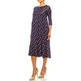 Women's Floral Essence Paneled A-Line Midi Dress - Walmart.com