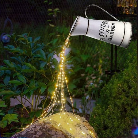 Soltuus Solar Watering Can with 6.6ft Cascading Lights, Including Metal ...