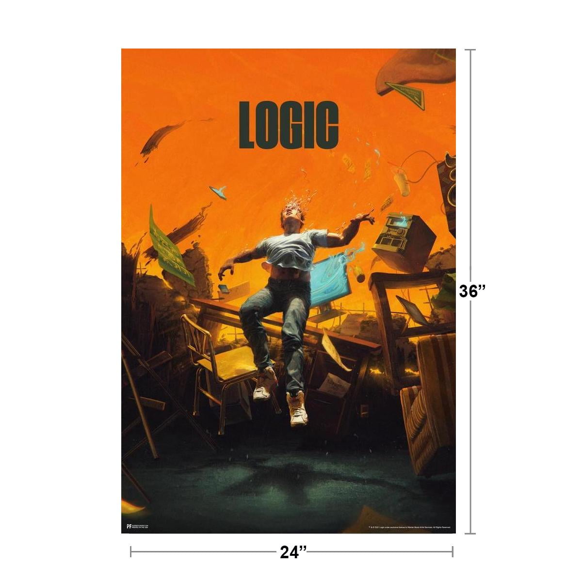 Buy Logic Merch No Pressure Album Cover Art Detail Rap Posters Logic ...
