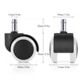 Castor Wheels 5pcs Universal Mute Wheel 2" Office Chair Caster ...