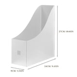HOMEMAXS 5 Pcs White Desktop Organizer Office Supplies File Storage Box ...