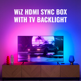 WiZ HDMI Sync Box with TV Backlight - 1 RGBIC LED Strip for 55-65 Inch ...