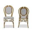 Baxton Studio Alaire Indoor and Outdoor Dining Chair - Wicker - Set of ...