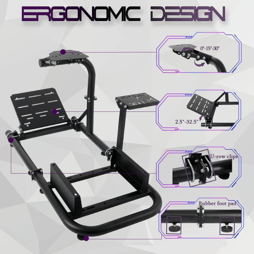Buy Minneer Single Arm Large Round Tube Game Wheel Stand fit Logitech ...
