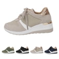 AUDeals Women's Wedge Sneakers Lace Up Platform Shoes Lightweight Non ...