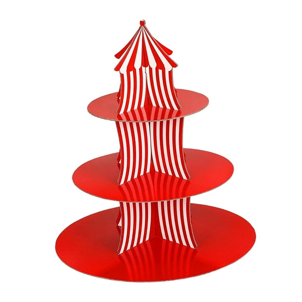 simhoa Carnival Cupcake Stand 3 Tier Table Cupcake Pastry for ...