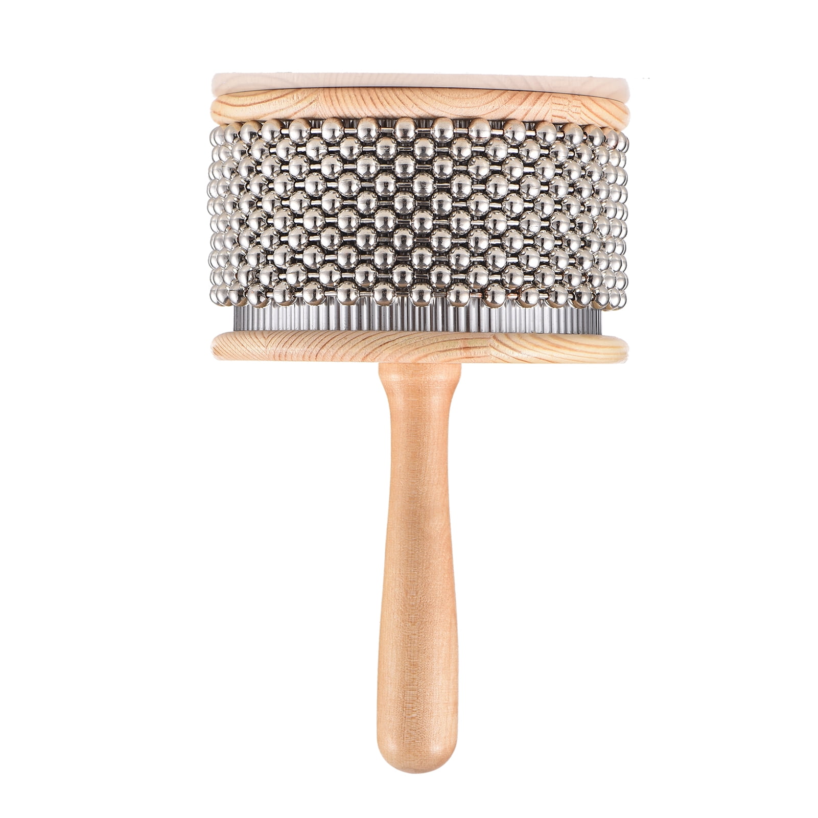 Cabañas Instrumento Musical de percusión Cabasa de madera. cadena de cuentas de Metal y cilindro ...