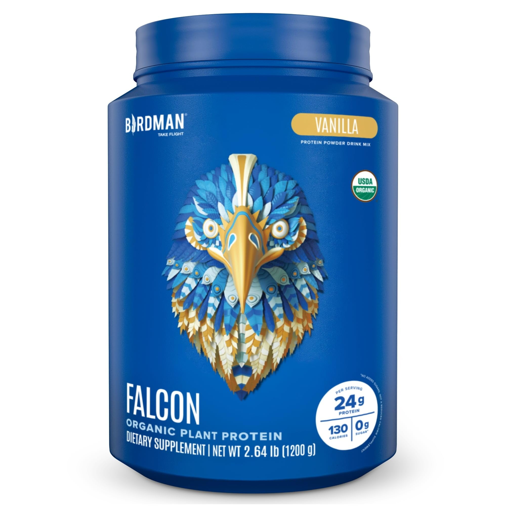 Proteína vegana en polvo BIRDMAN Falcon Organic Vanilla 1,2 kg ...