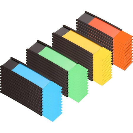 20 Pieces Magnetic Label Holders Coloful Magnetic Data Card Holders ...
