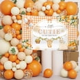 A Little Cutie is On The Way Baby Shower Backdrop Orange Citrus Baby ...