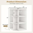 9 Cube Corner Bookshelf with Charging Station, 90 Degree Corner Cabinet ...