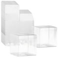 30-Pack Clear Gift Boxes - 4x4x4 In Square Plastic Transparent Favor ...