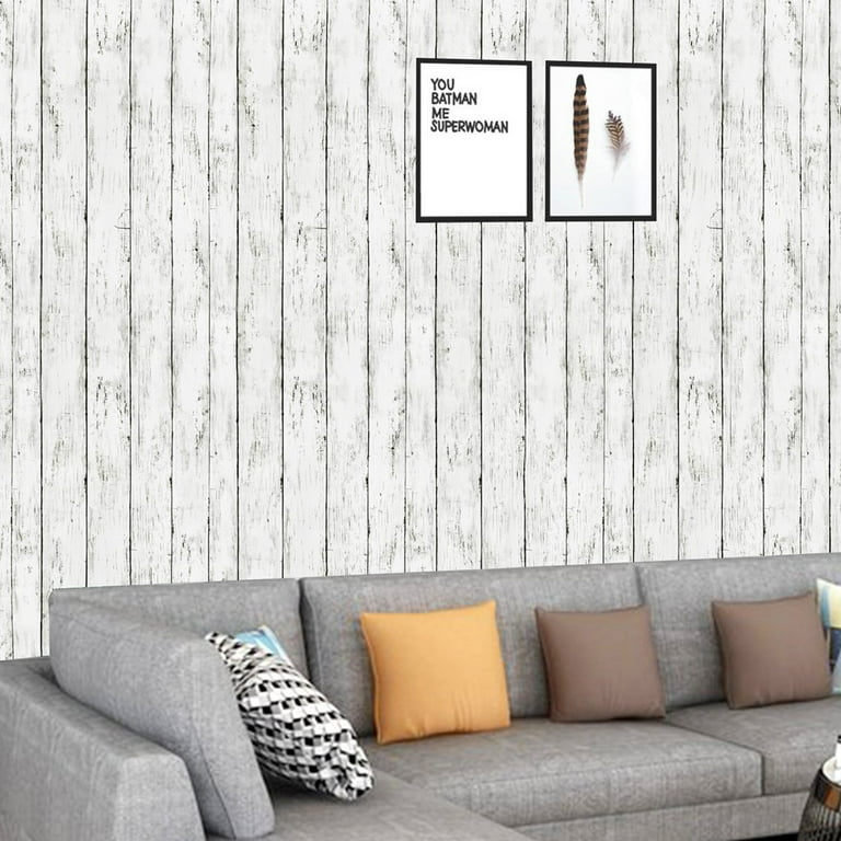 White wood wallpaper store