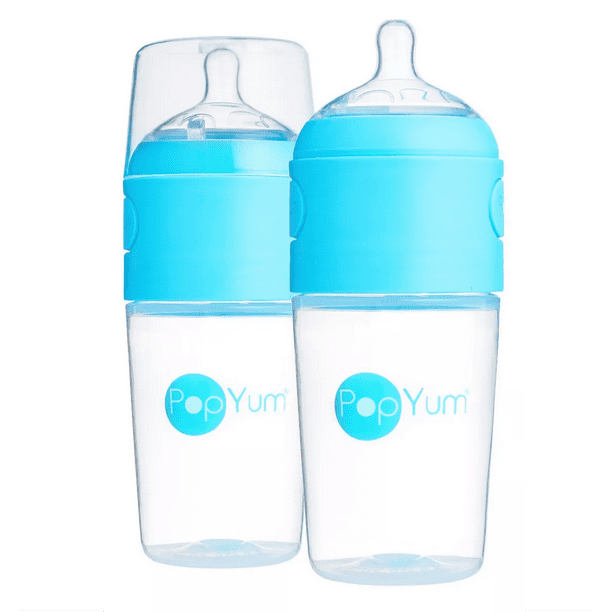 Popyum Biberón Anticólico Para Mezclar Fórmula 9oz/260ml 2pz Color Azul ...