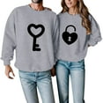FINALGANG Men's Valentine's Day Festive Hoodie With Heart Key Lock ...