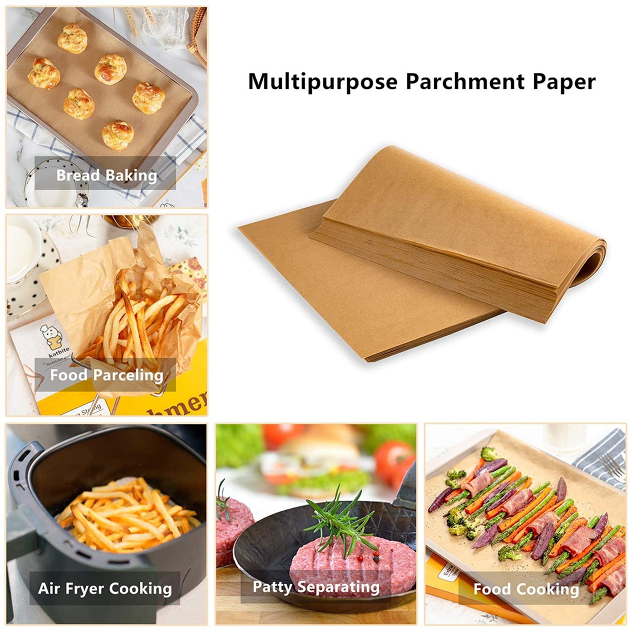 100Pcs/Bag Kitchens Unbleached Parchment Paper Baking Oven Pastry Tools ...