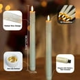 HIDAWN 6Pack Flameless Taper Candles with Remote Timer, 9.84'' LED Fake ...