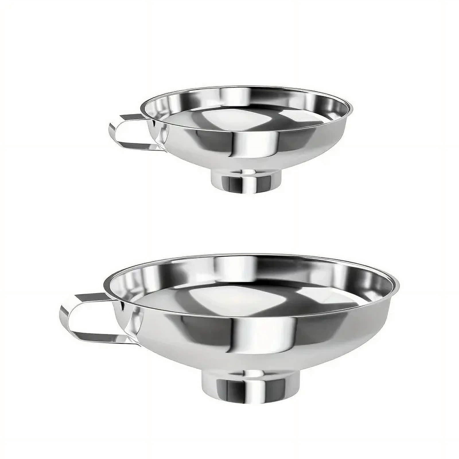 PCS Canning Funnel,Food Grade Stainless Steel Wide Mouth Funnel,Metal ...