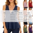 Karymi Shirts for Women Deep V-Neck Sleeveless Tank Top, Peplum Hem ...