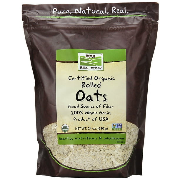 Now Real Food, Organic Rolled Oats, Oatmeal, 24 oz Bag - Walmart.com