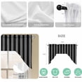 Black White Stripes Swag Curtain Valance for Windows, Modern Black ...