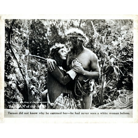 Tarzan Of The Apes Lobbycard From Left: Enid Markey Elmo Lincoln 1918 ...