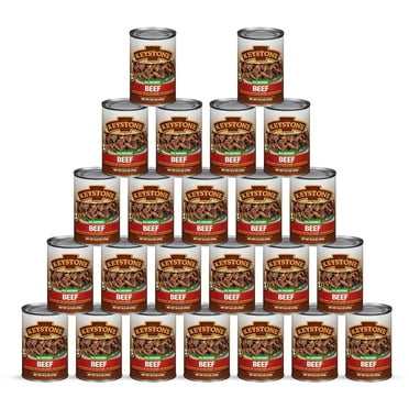 Keystone Ground Beef 14 oz Can, Ready to Eat, Survival Food, Pack of 24 ...