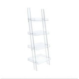 Toby 4-shelf Acrylic Ladder Bookcase Clear - Walmart.com