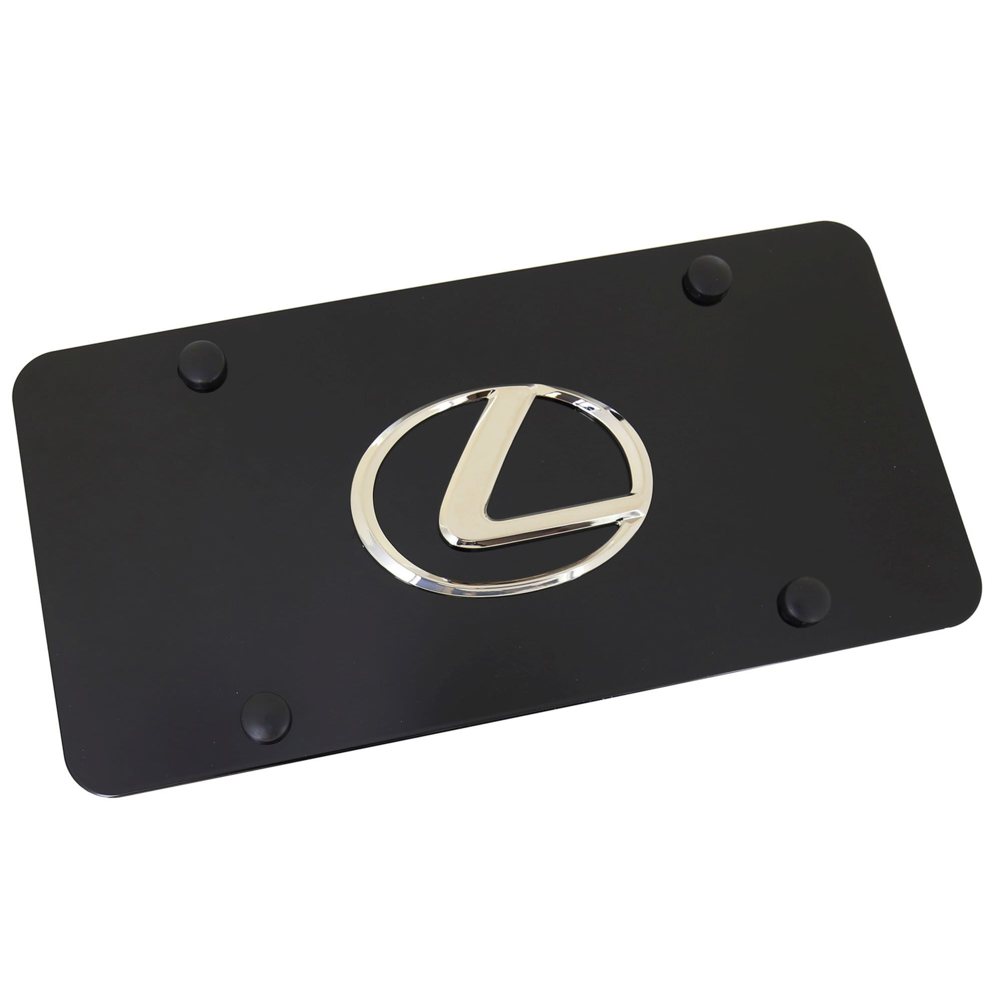 Lexus Logo License Plate (Chrome on Black) - Walmart.com