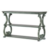 Weston Home Caden Scrollwork Console Table in Antique Sage Green Wood ...