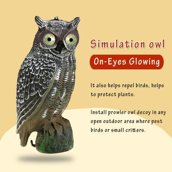 Solar Powered Owl Decoy