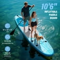10'6" Inflatable Stand Up Paddle Board, 6" Thick SUP with Accessories ...