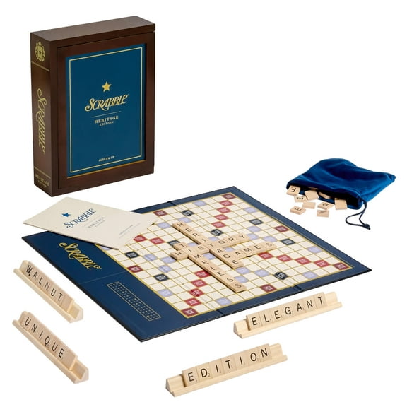 WS Game Company Scrabble Giant Deluxe Edition with Rotating Wooden ...