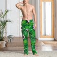 Mens Pajama Pants - cool green soccer football Soft Sleep Lounge Pants ...