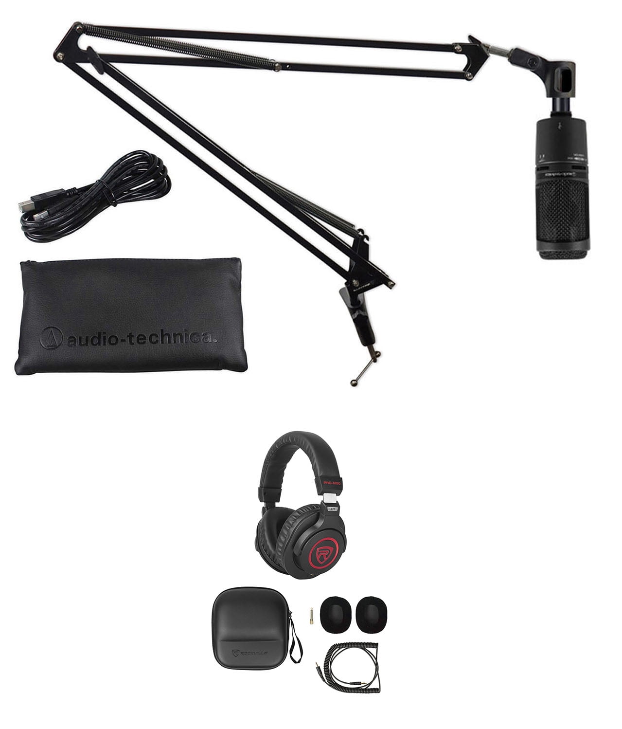 Audio Technica ASMR Recording Streaming Kit w/Microphone+Boom+Stand ...