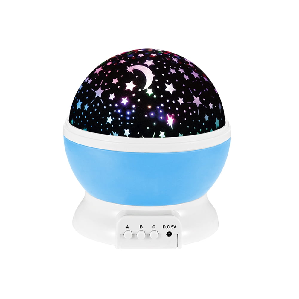 Blue Constellation Night Light Baby Kids Lamp Moon Star Sky Projector ...